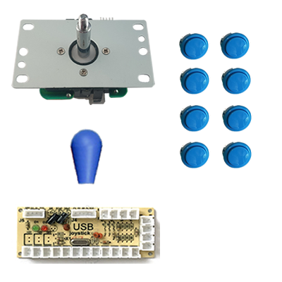 1 player budget joystick bundle blue | Pincade Kits
